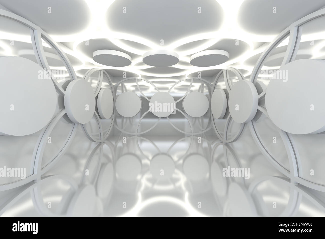 Abstract white sphere wall Stock Photo - Alamy