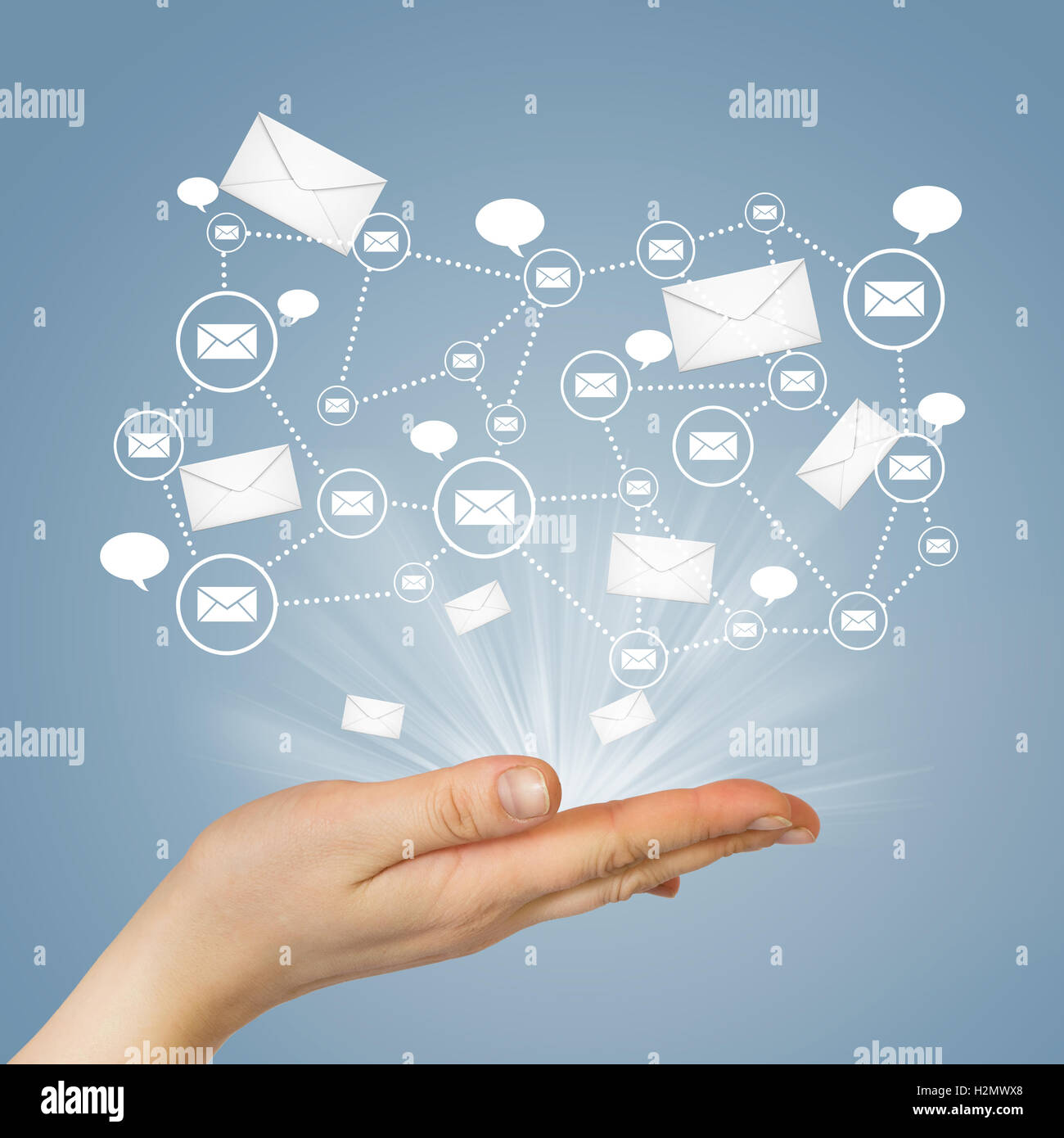 Hand and contacts Stock Photo - Alamy