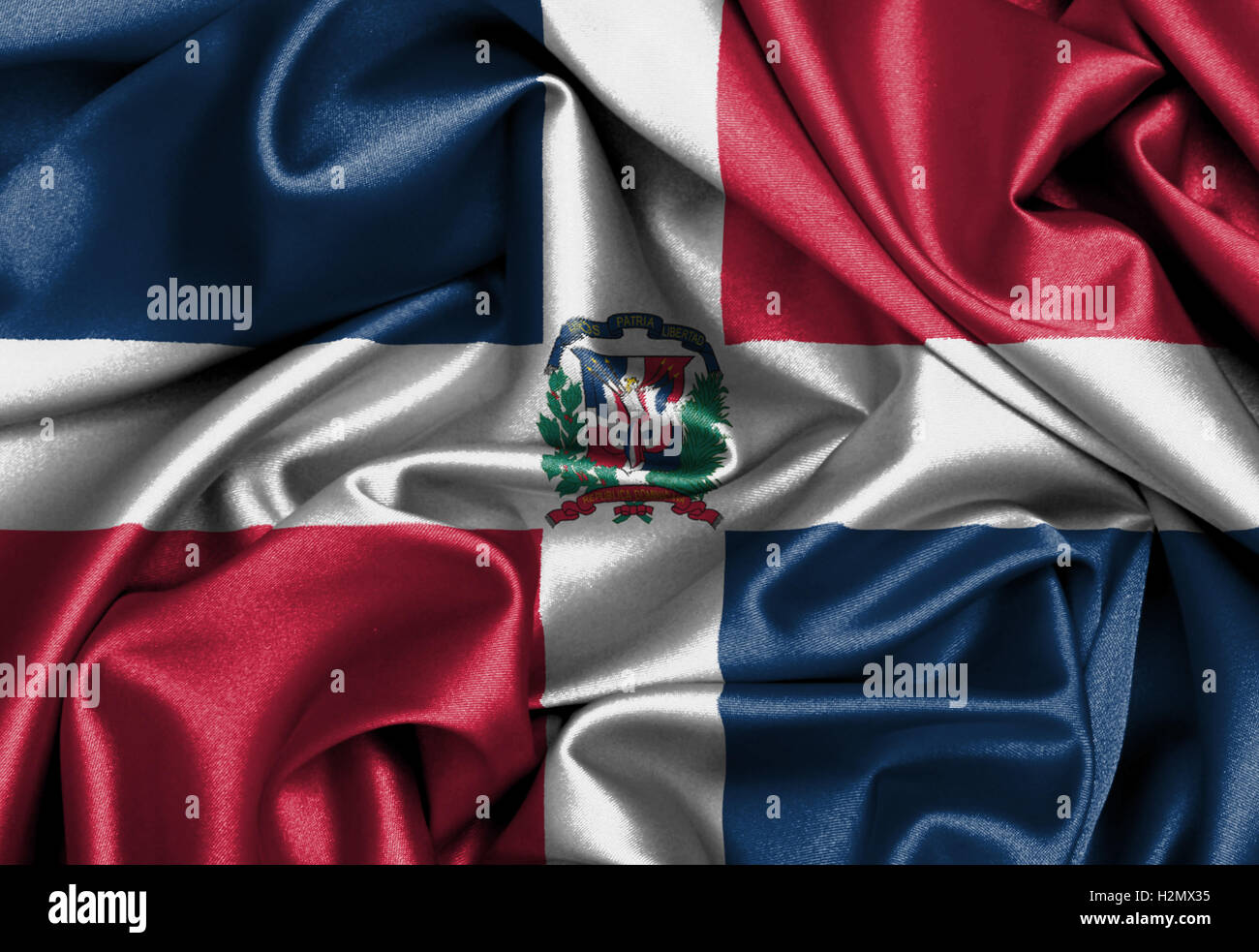 Satin flag, three dimensional render Stock Photo - Alamy