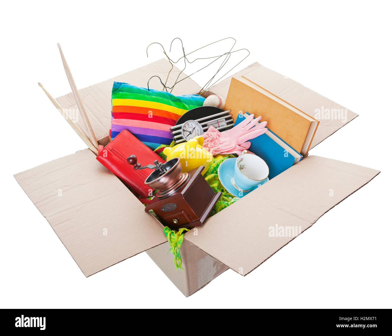 Garage Sale Box Stock Photo - Alamy