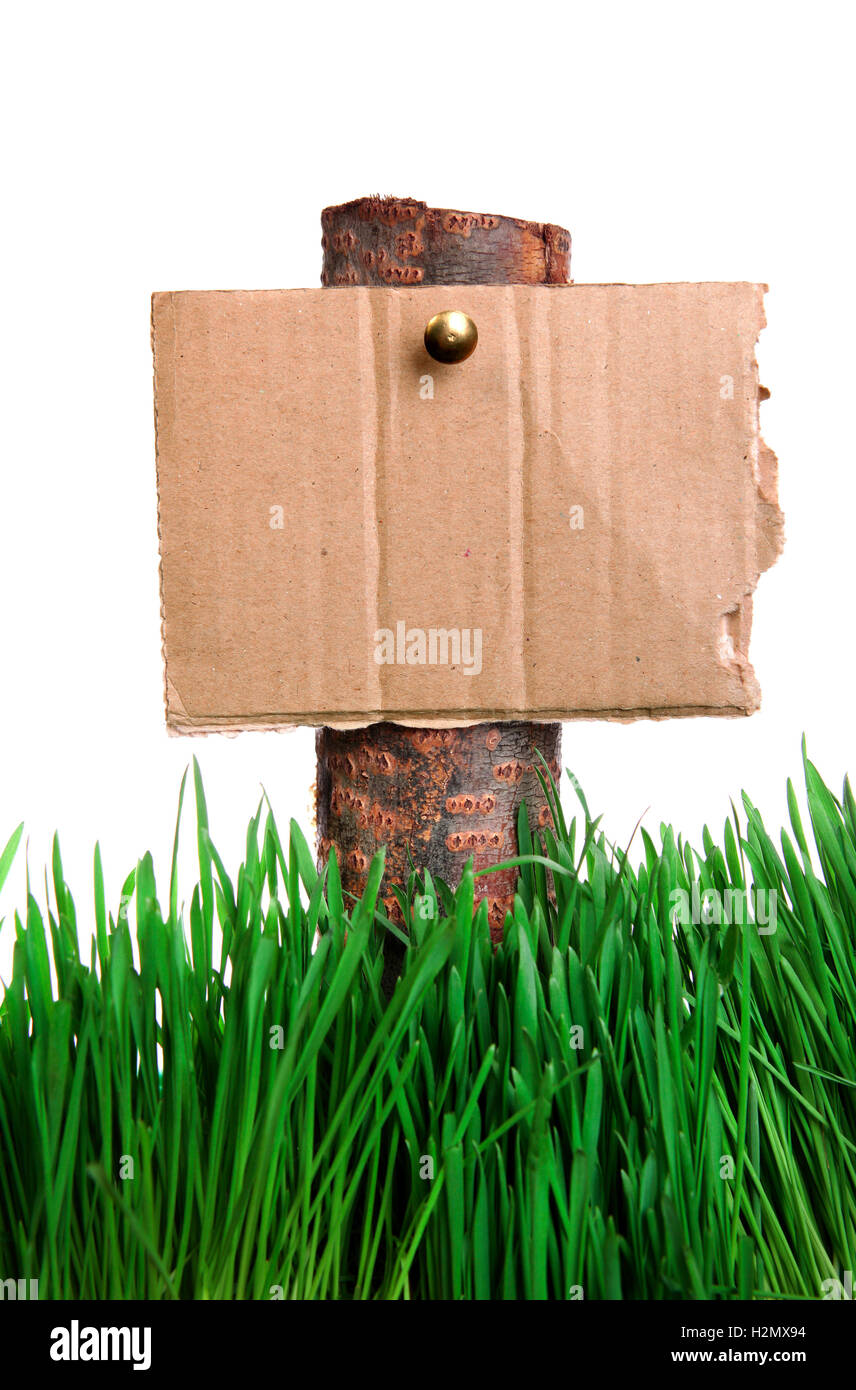 Guide Sign on the Grass Stock Photo - Alamy