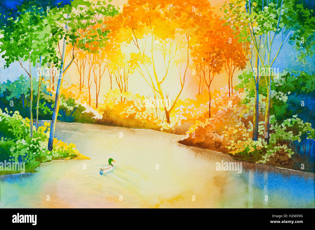 Watercolor and gold hi-res stock photography and images - Alamy