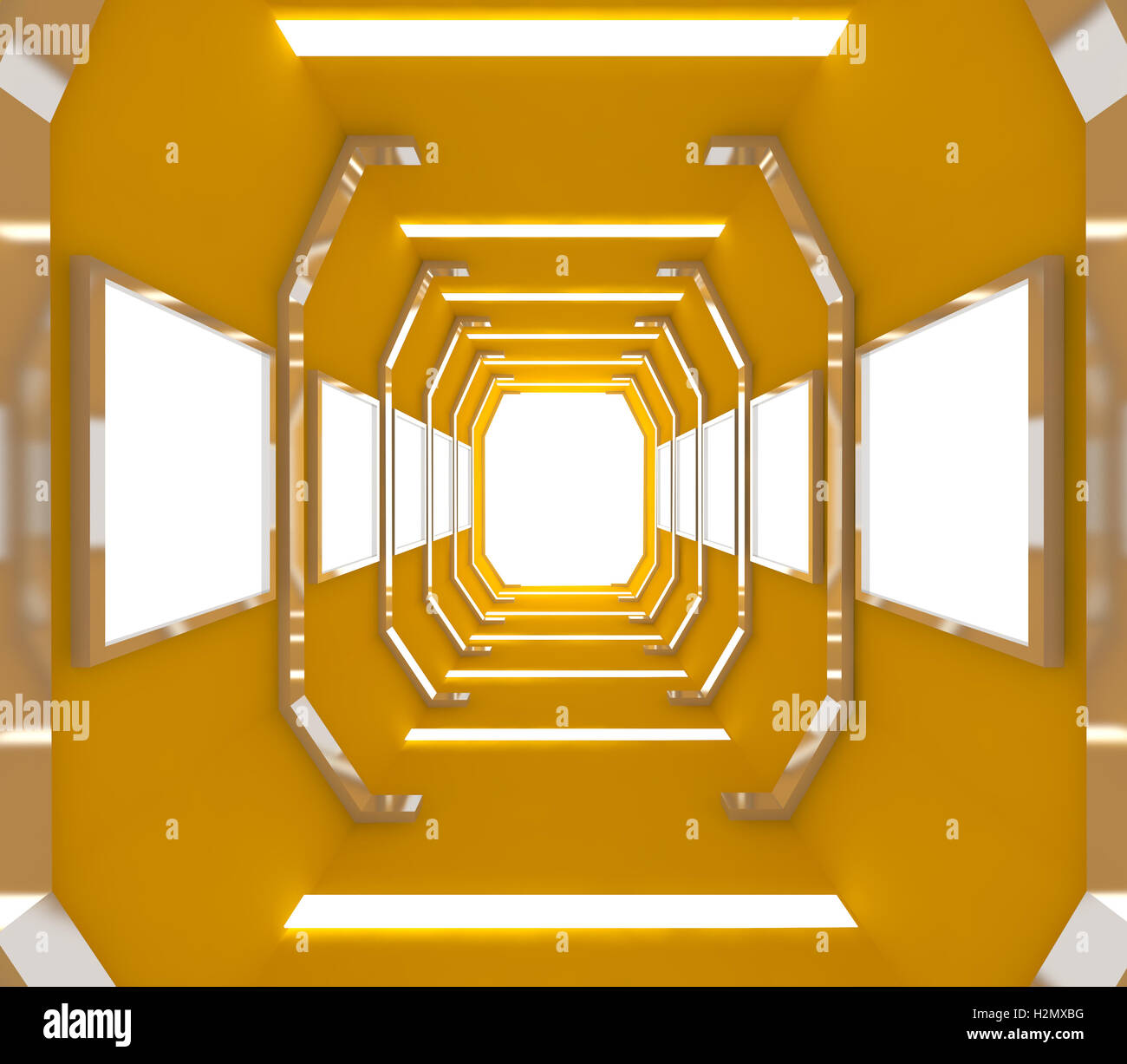 Future Yellow Empty Room Stock Photo - Alamy