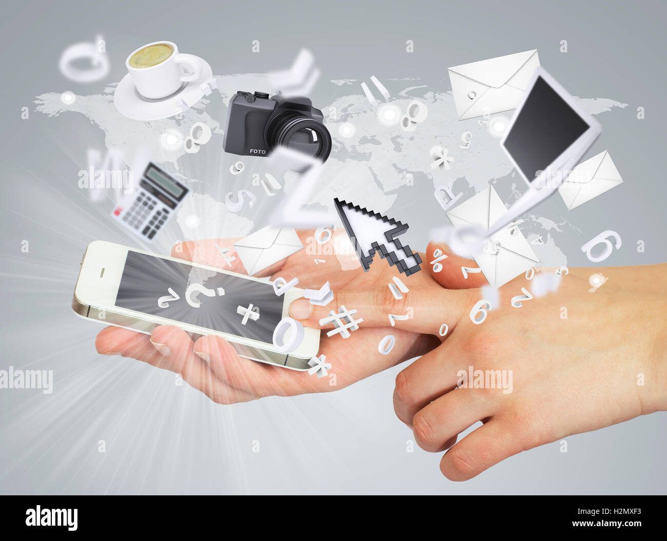 Hands holding smartphone. Concept electronics Stock Photo - Alamy