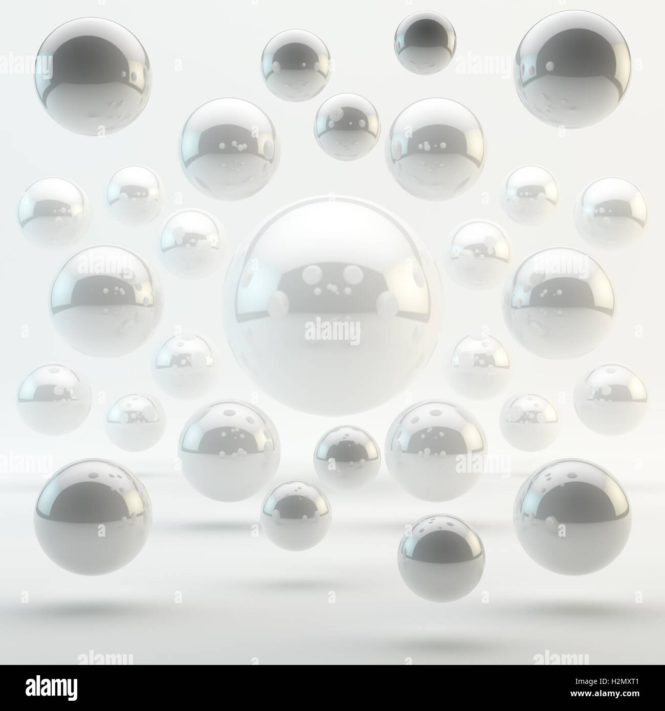 Abstract white geometric shapes from rounds Stock Photo - Alamy