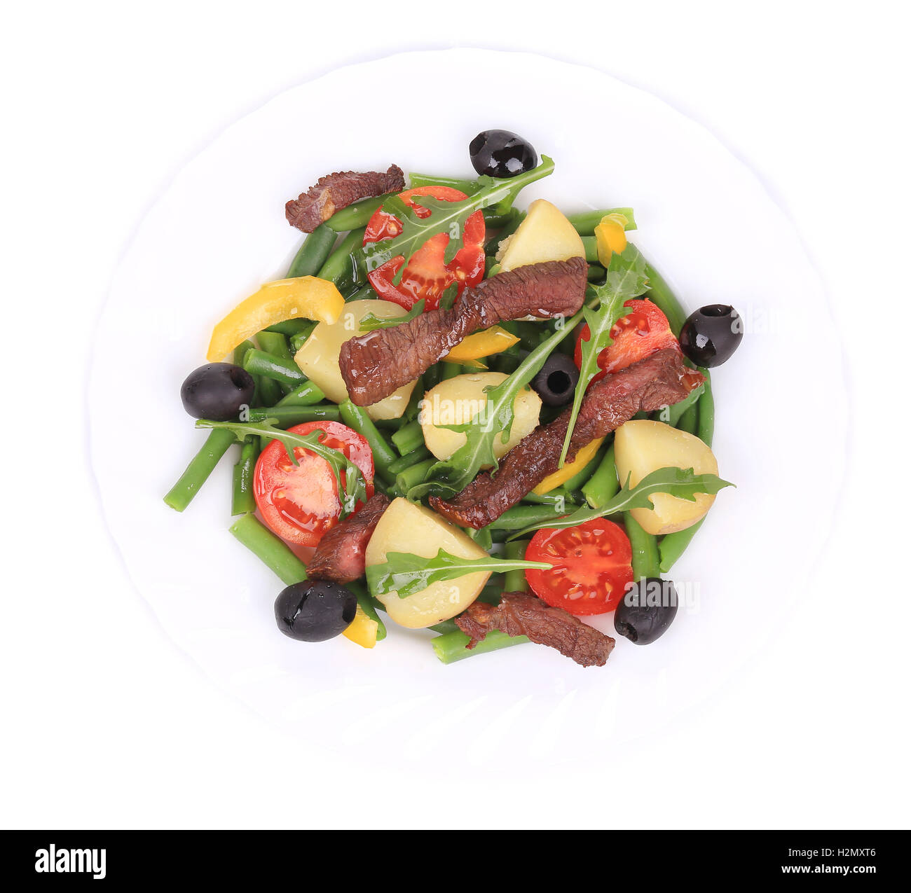 Salad with beef fillet Stock Photo - Alamy