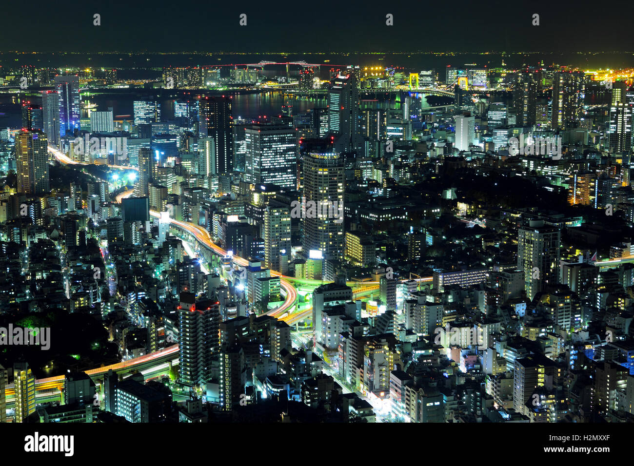 Tokyo cityscape at night Stock Photo - Alamy