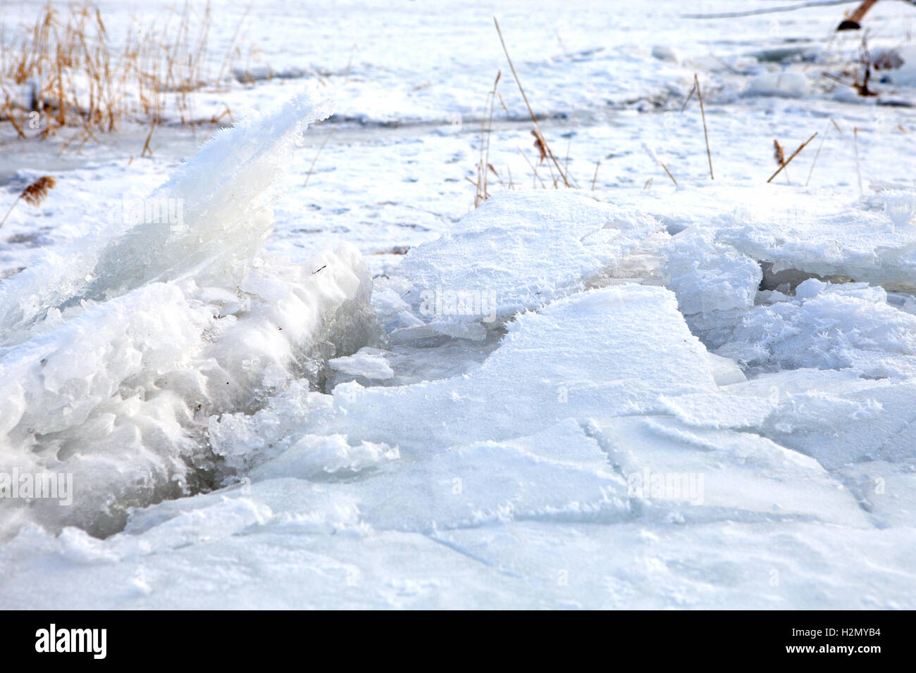 ice crashes on the river Stock Photo - Alamy
