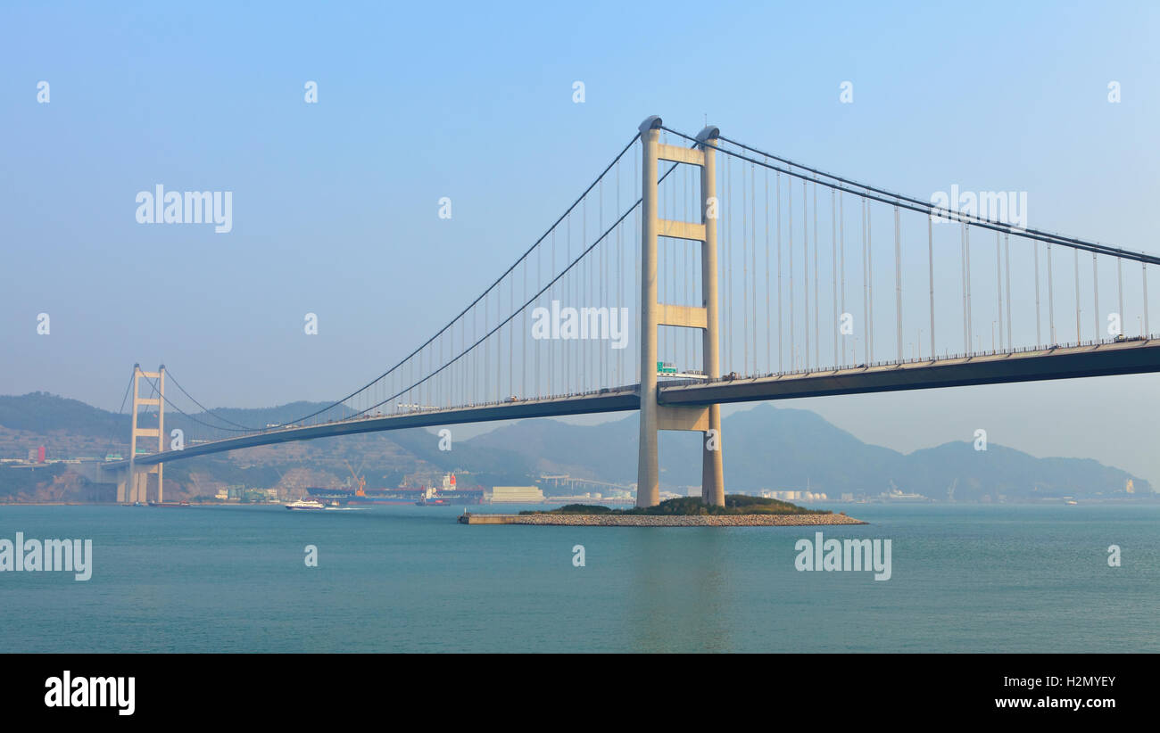 Cable bridge in Hong Kong Stock Photo - Alamy
