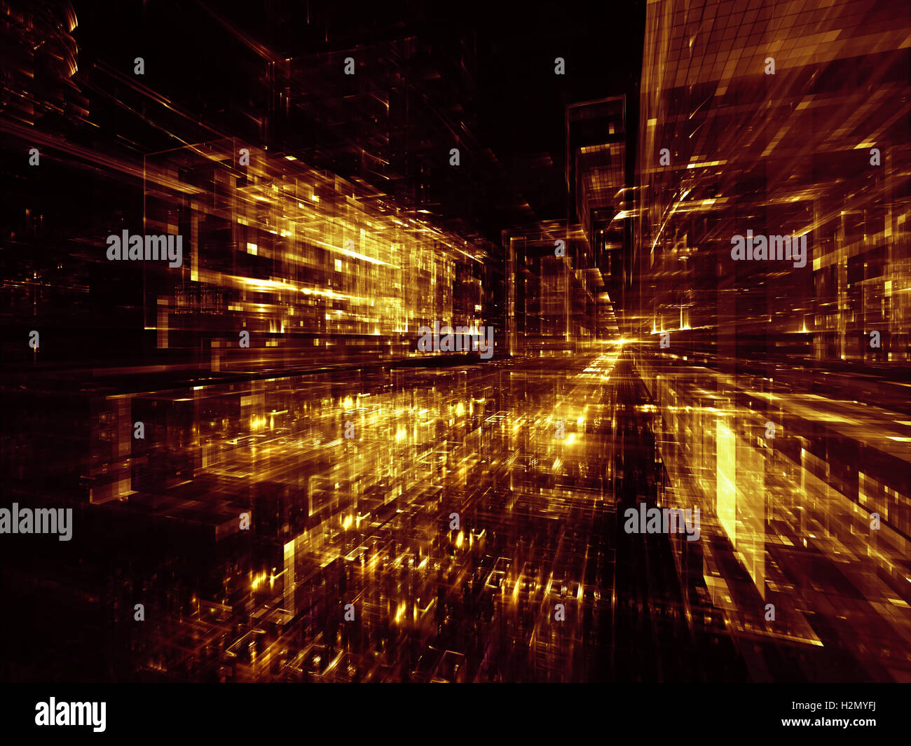 Digital Perspectives of City Stock Photo - Alamy