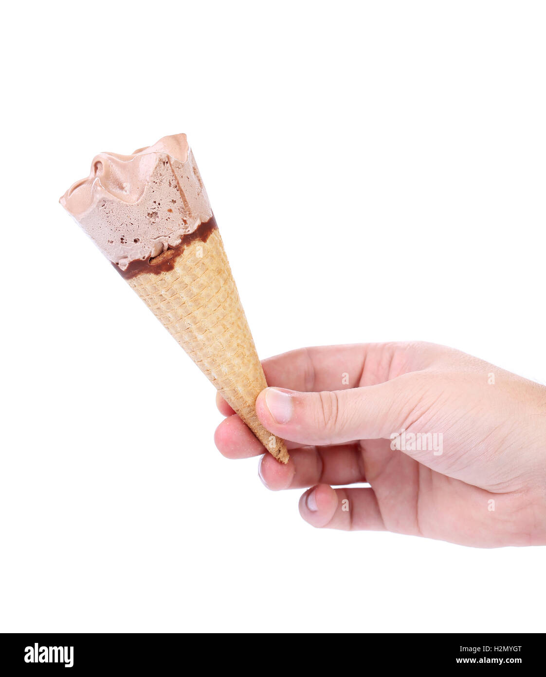 Hand with ice cream Stock Photo - Alamy