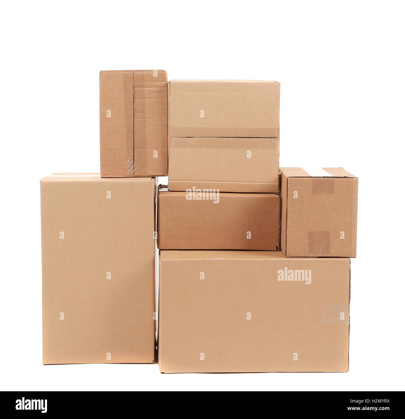 Stacks of cardboard boxes Stock Photo - Alamy