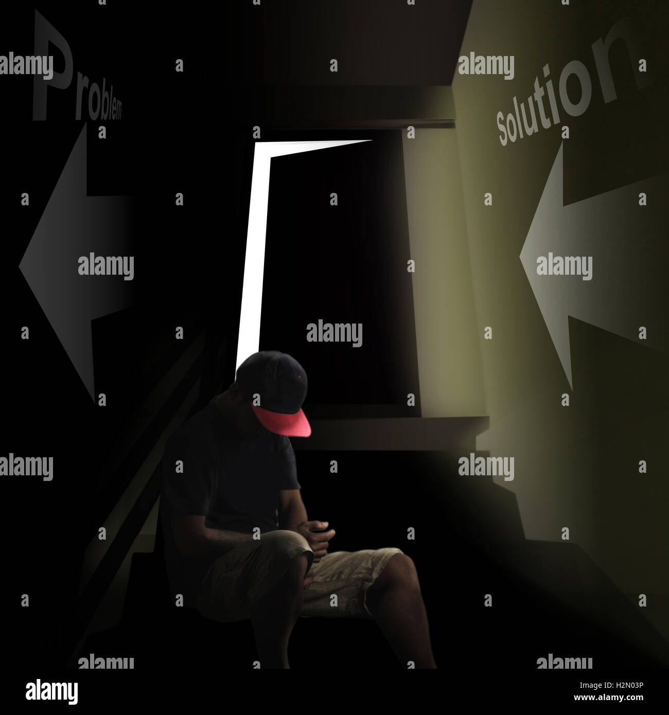 Solution problem concept man hi-res stock photography and images - Alamy