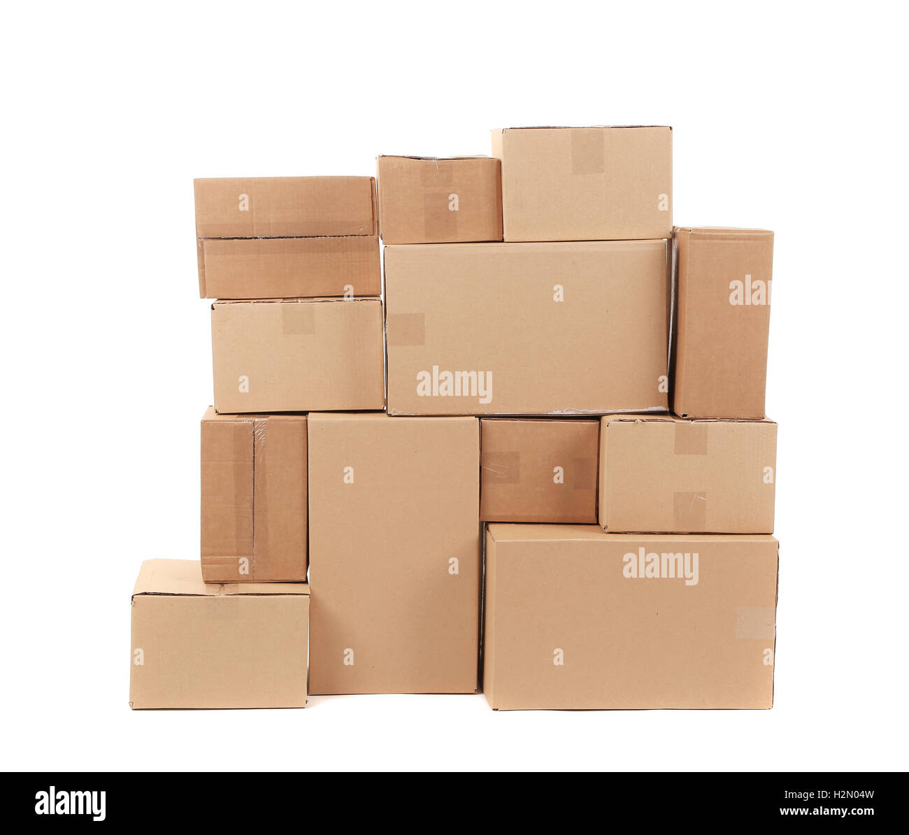 Stacks of cardboard boxes Stock Photo - Alamy