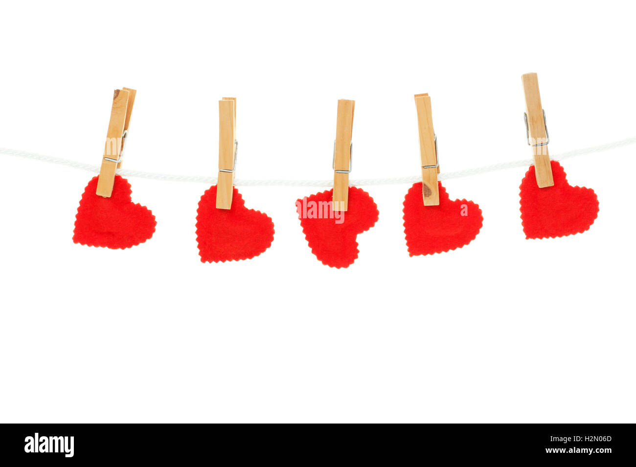 Homemade clothes line Cut Out Stock Images & Pictures - Alamy