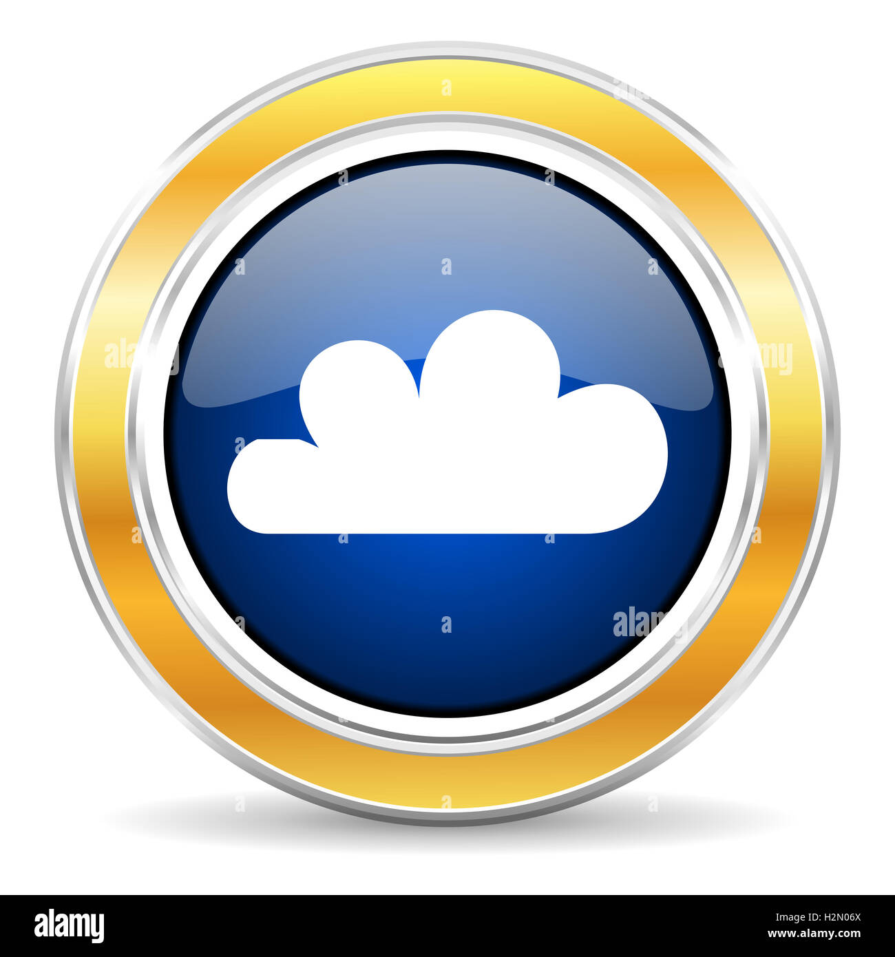 Cloud symbol icon golden Cut Out Stock Images & Pictures - Alamy