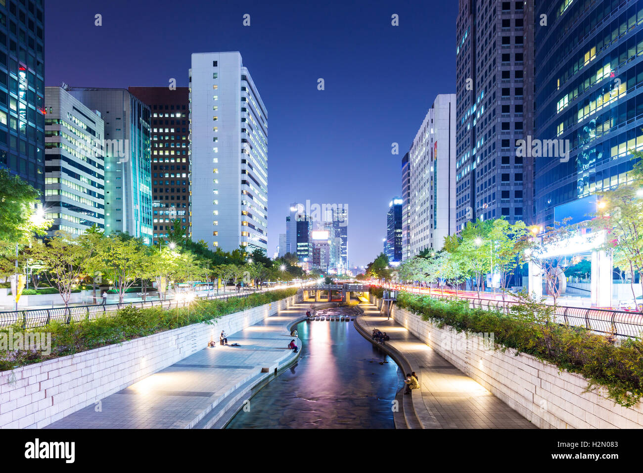 Cheonggyecheon in Seoul city Stock Photo - Alamy