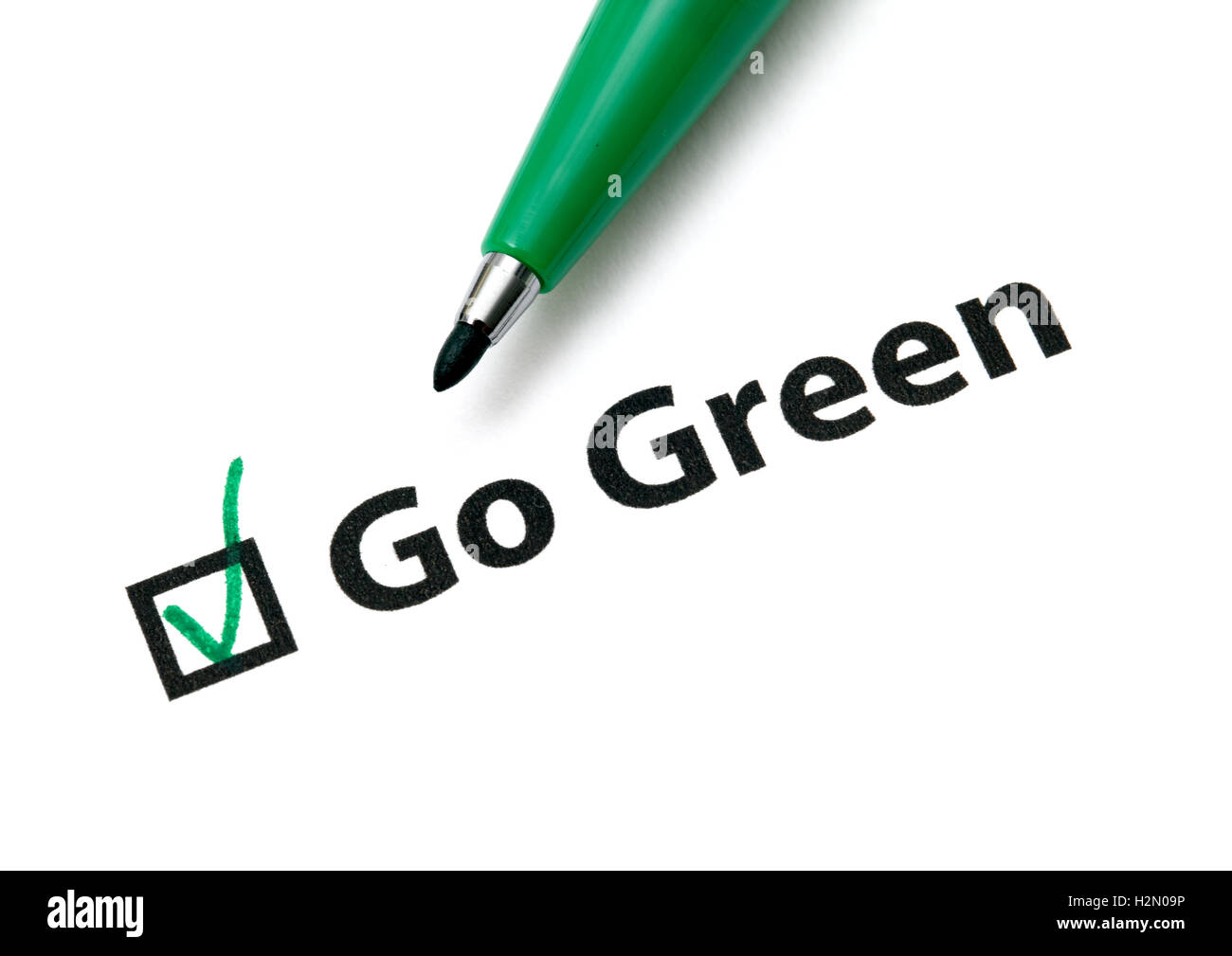 Vote for go green Stock Photo - Alamy