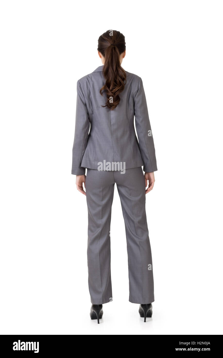 Rear view of Asian business woman Stock Photo - Alamy
