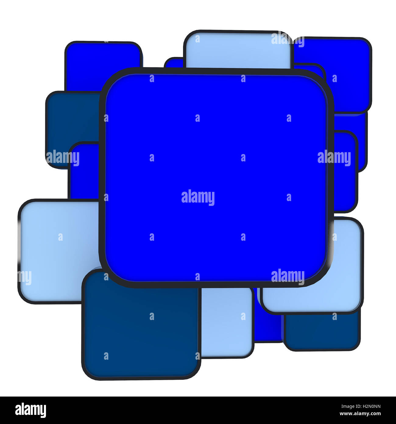 blank abstract blue box Stock Photo - Alamy