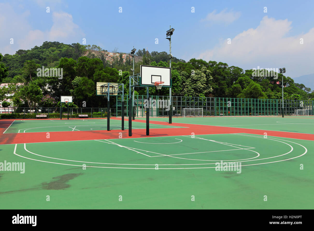 Basketball court at outdoor Stock Photo - Alamy