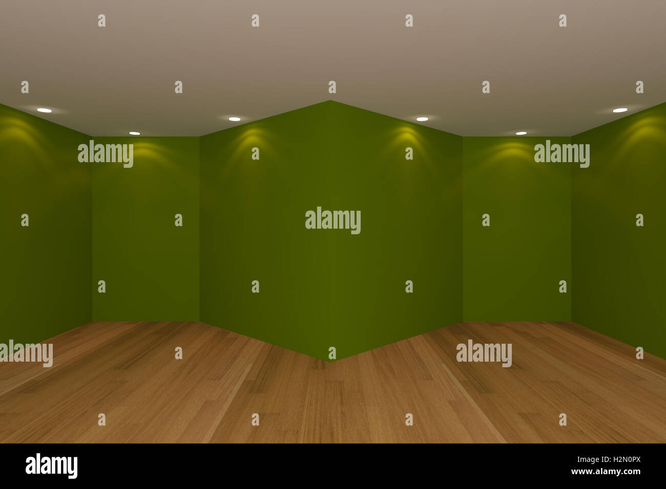 green empty room Stock Photo - Alamy