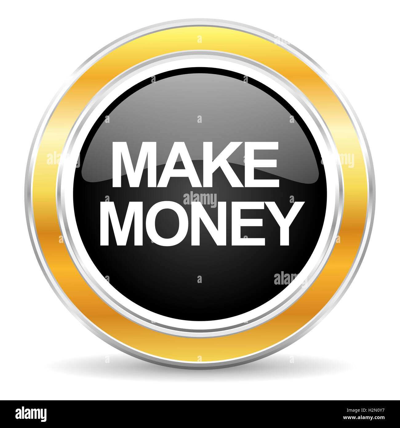Earn money button icon concept hi-res stock photography and images - Alamy