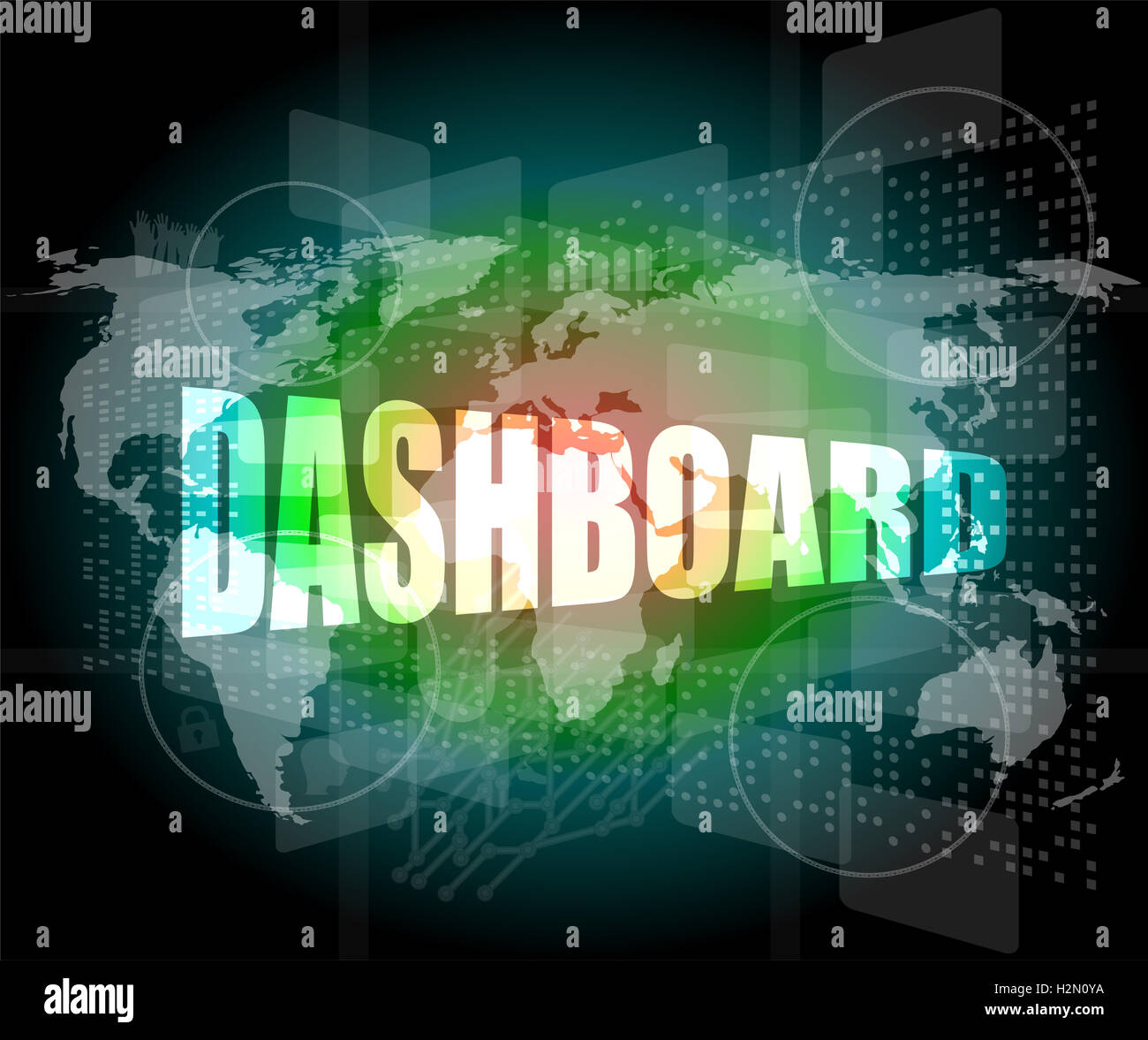 dashboard word on digital binary touch screen Stock Photo - Alamy