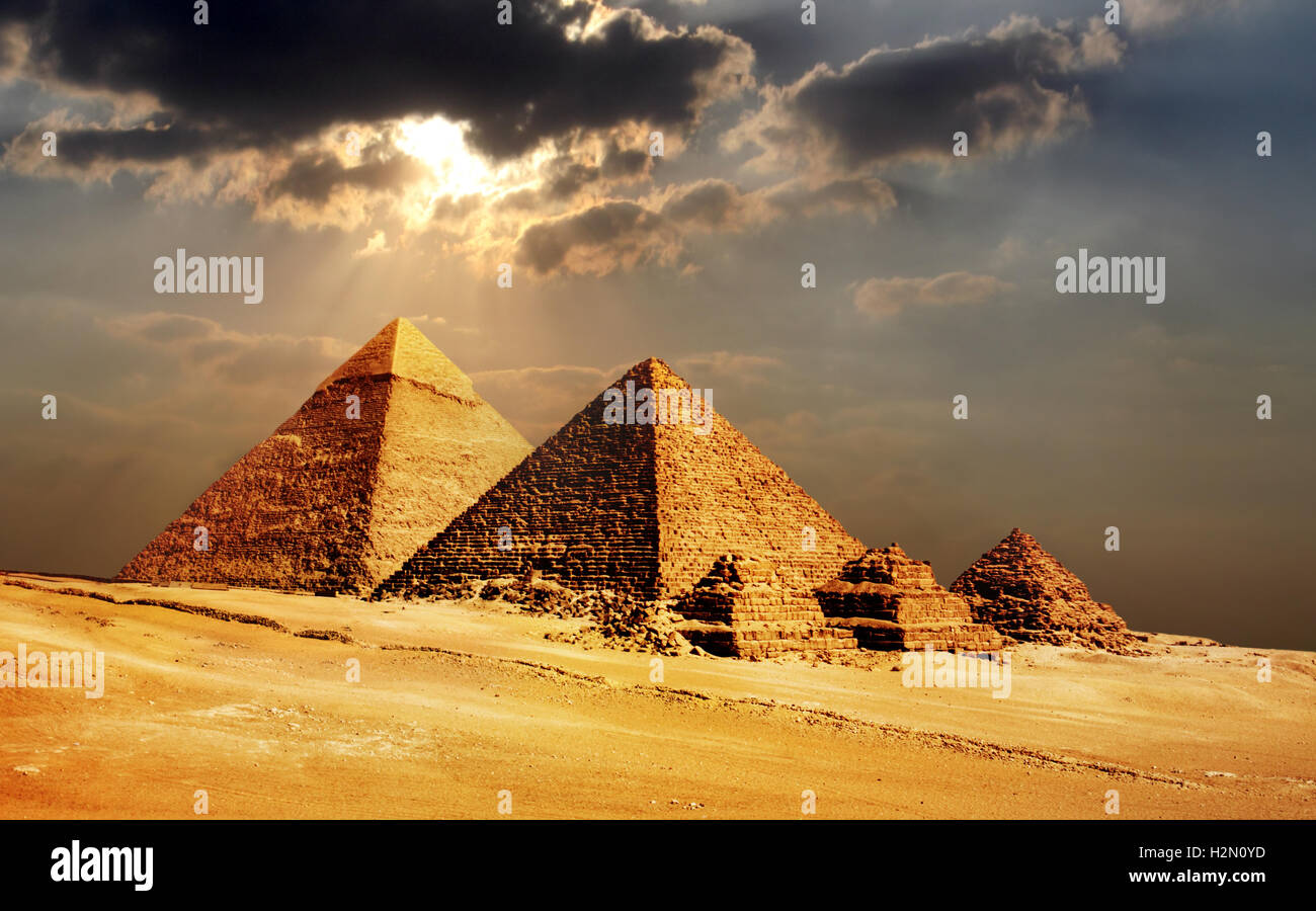 giza pyramids, cairo, egypt Stock Photo - Alamy