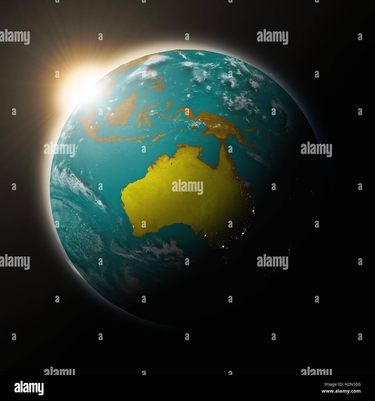 Sun rise over earth hi-res stock photography and images - Alamy