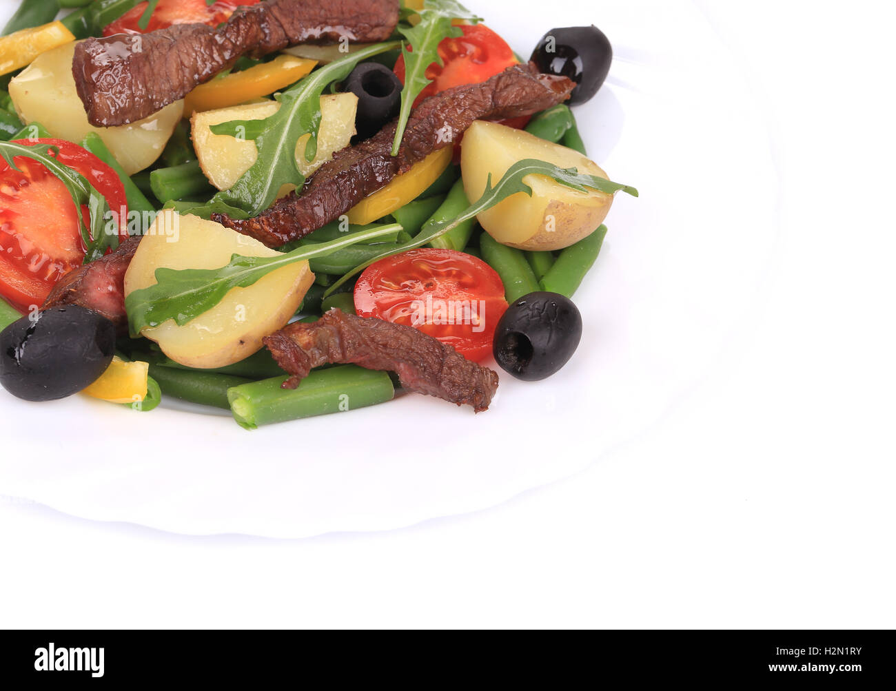 Salad with beef fillet Stock Photo - Alamy