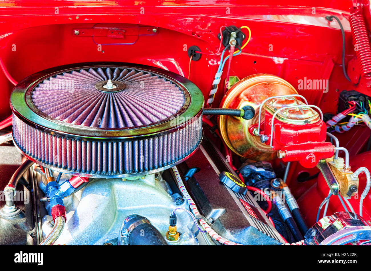 Big Red Engine Stock Photo - Alamy