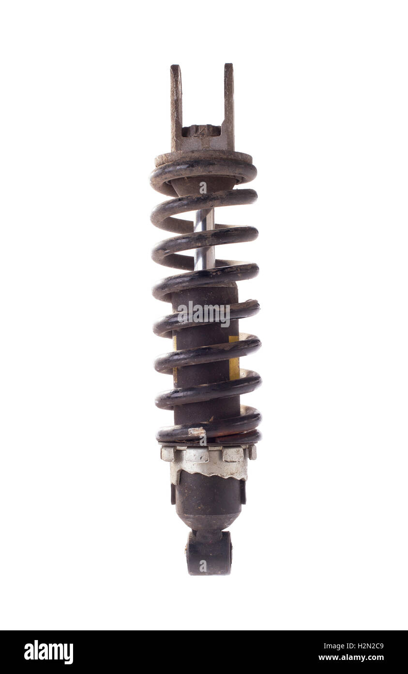 Dirty old shock absorber Stock Photo - Alamy