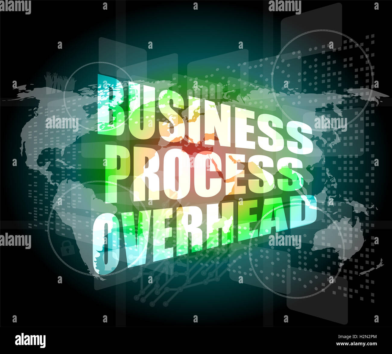business process overhead interface hi technology Stock Photo - Alamy