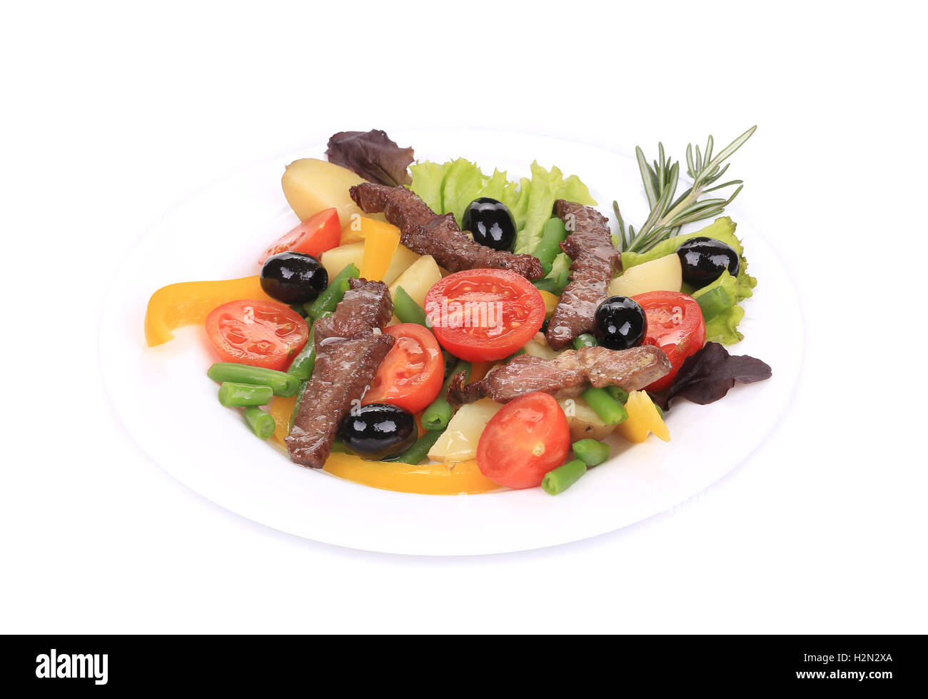 Salad with beef fillet Stock Photo - Alamy