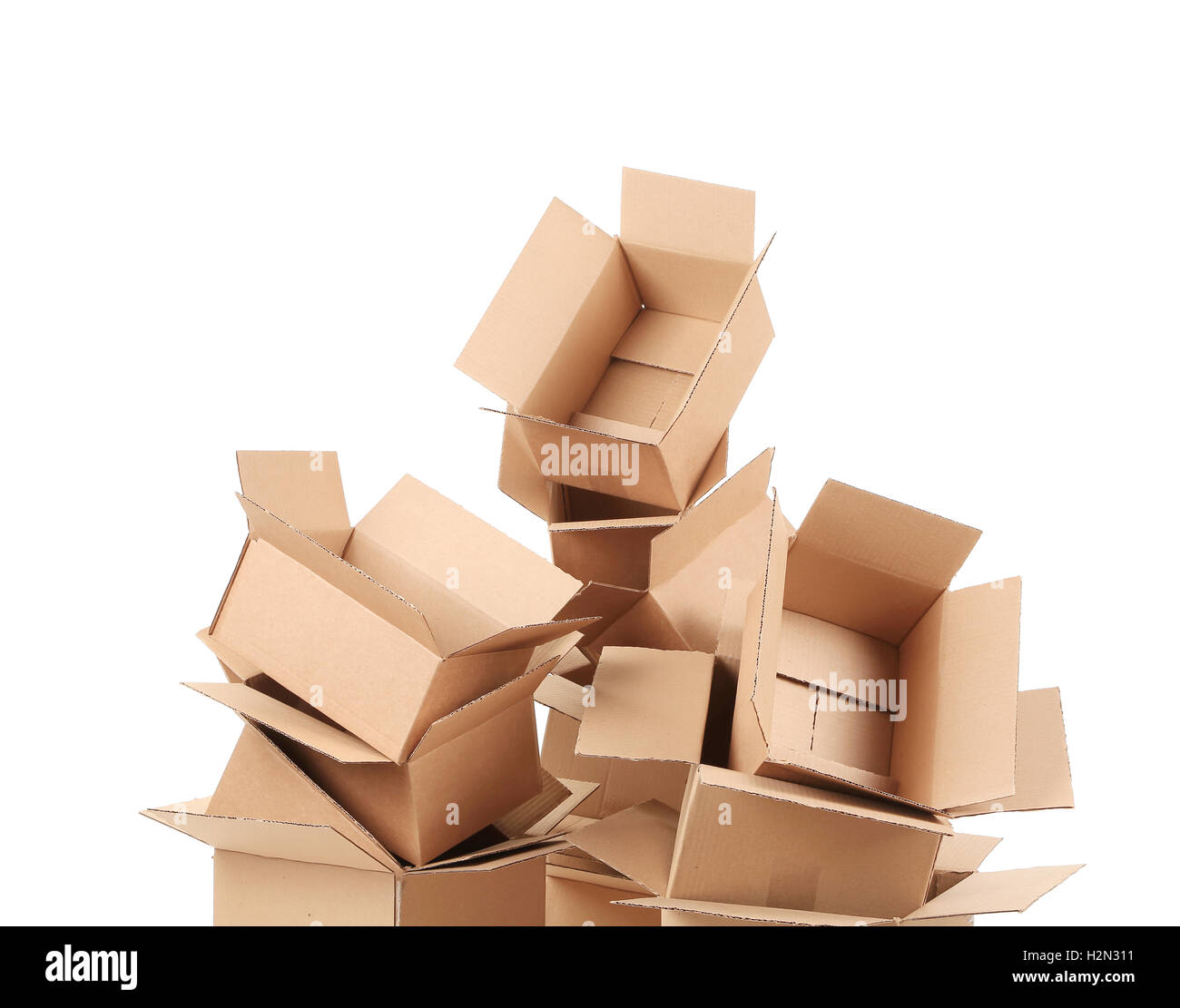 Stacks of cardboard boxes Stock Photo - Alamy