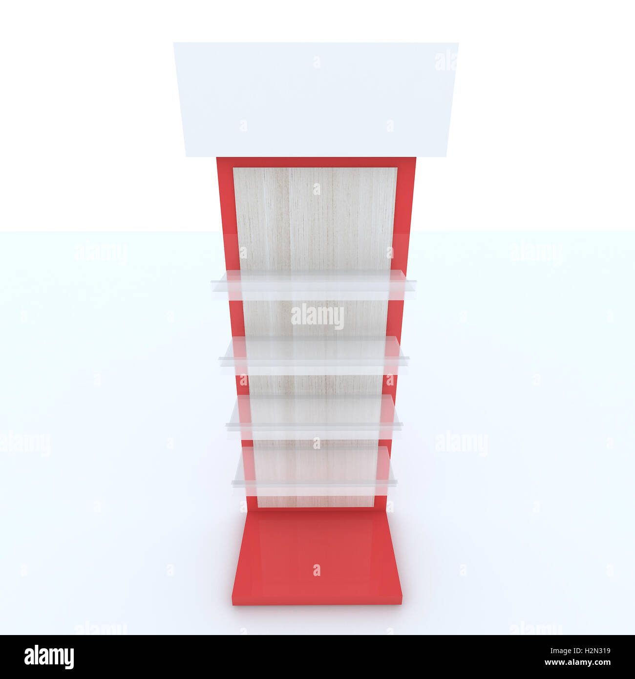 red shelf on white background Stock Photo - Alamy