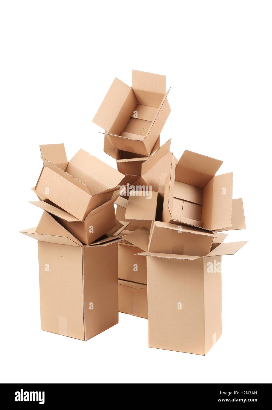 Stacks of cardboard boxes Stock Photo - Alamy
