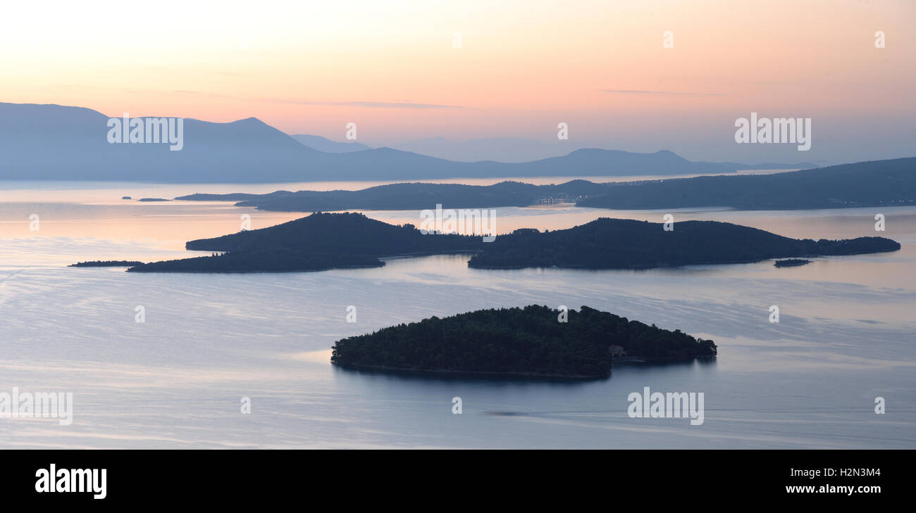 Sunset lefkada island nidri hi-res stock photography and images - Alamy