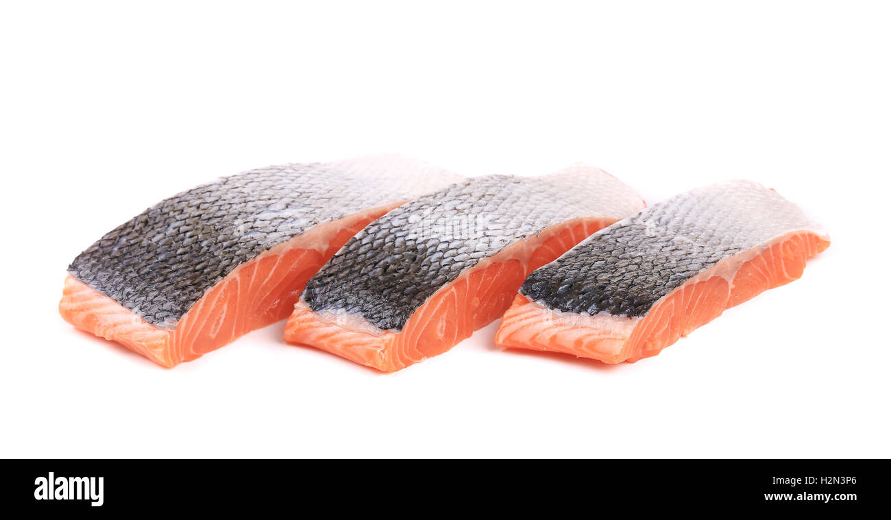 Fresh uncooked red fish fillet slices Stock Photo - Alamy