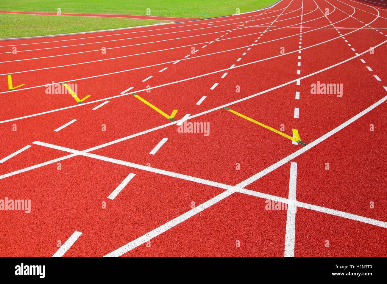 Rubber running track background hi-res stock photography and images - Alamy