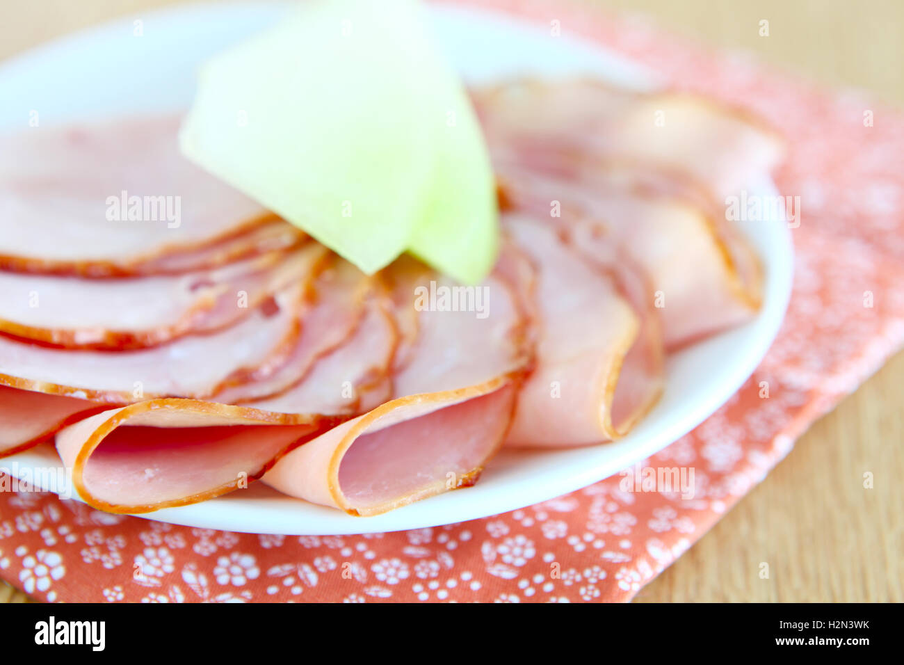 Melon and ham Stock Photo - Alamy