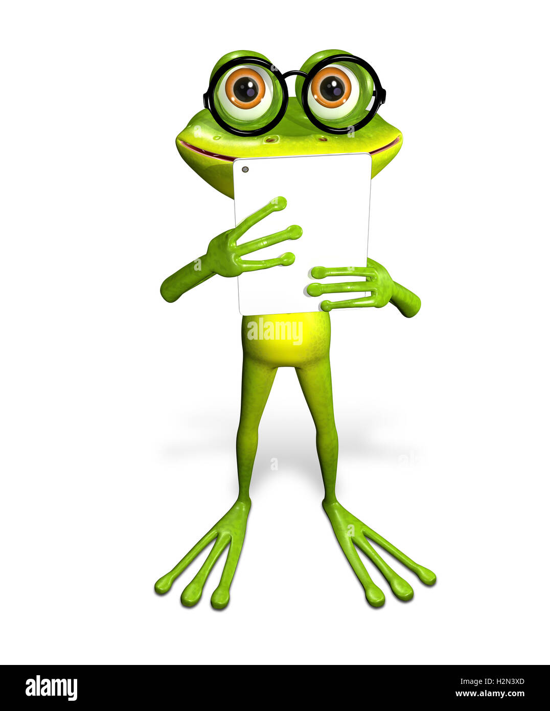 frog with tablet Stock Photo - Alamy