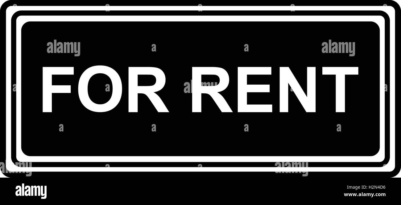 FOR RENT black sign, vector illustration Stock Vector Image & Art - Alamy