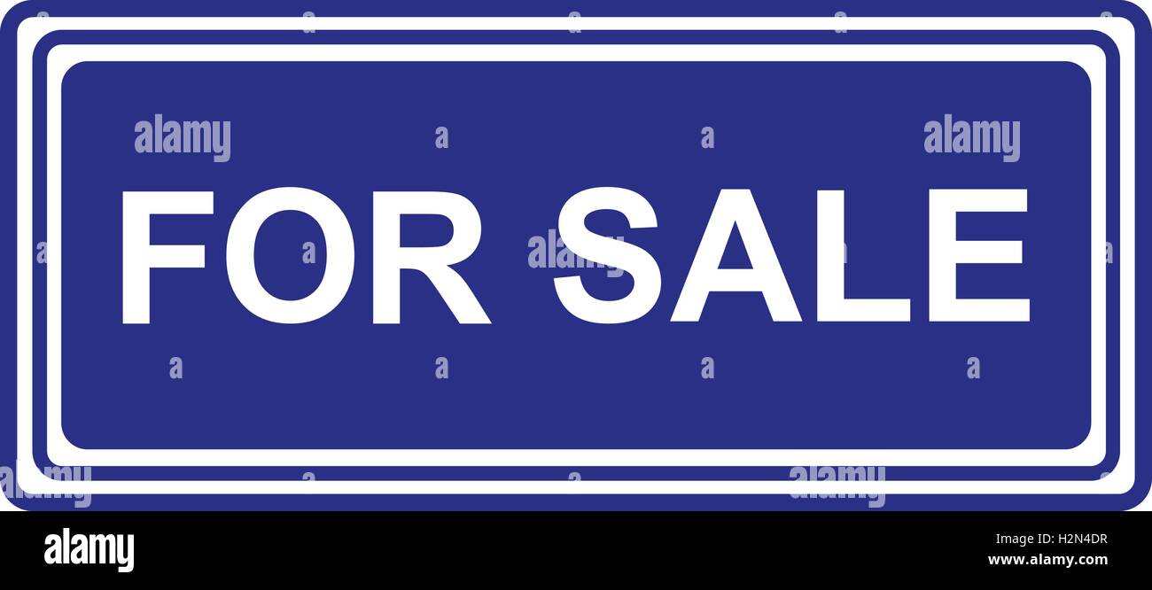 FOR SALE blue sign, vector illustration Stock Vector Image & Art - Alamy