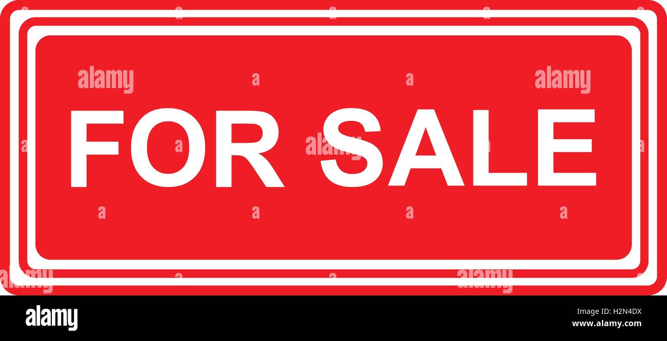 FOR SALE red sign, vector illustration Stock Vector Image & Art - Alamy