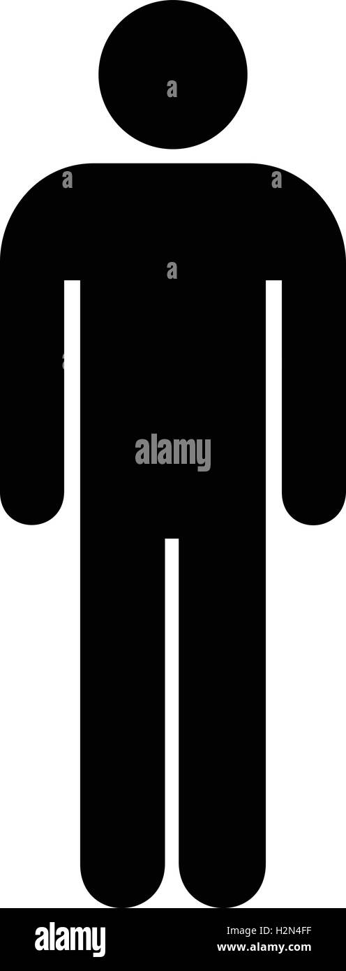Restroom sign. A man toilet sign, Man icon, Black isolated vector ...