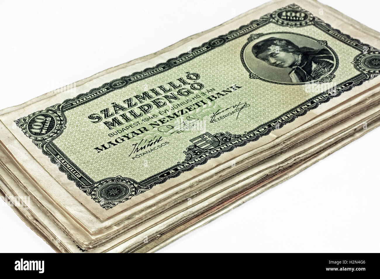 Old Hungarian hundreds of millions pengo currency and others money ...