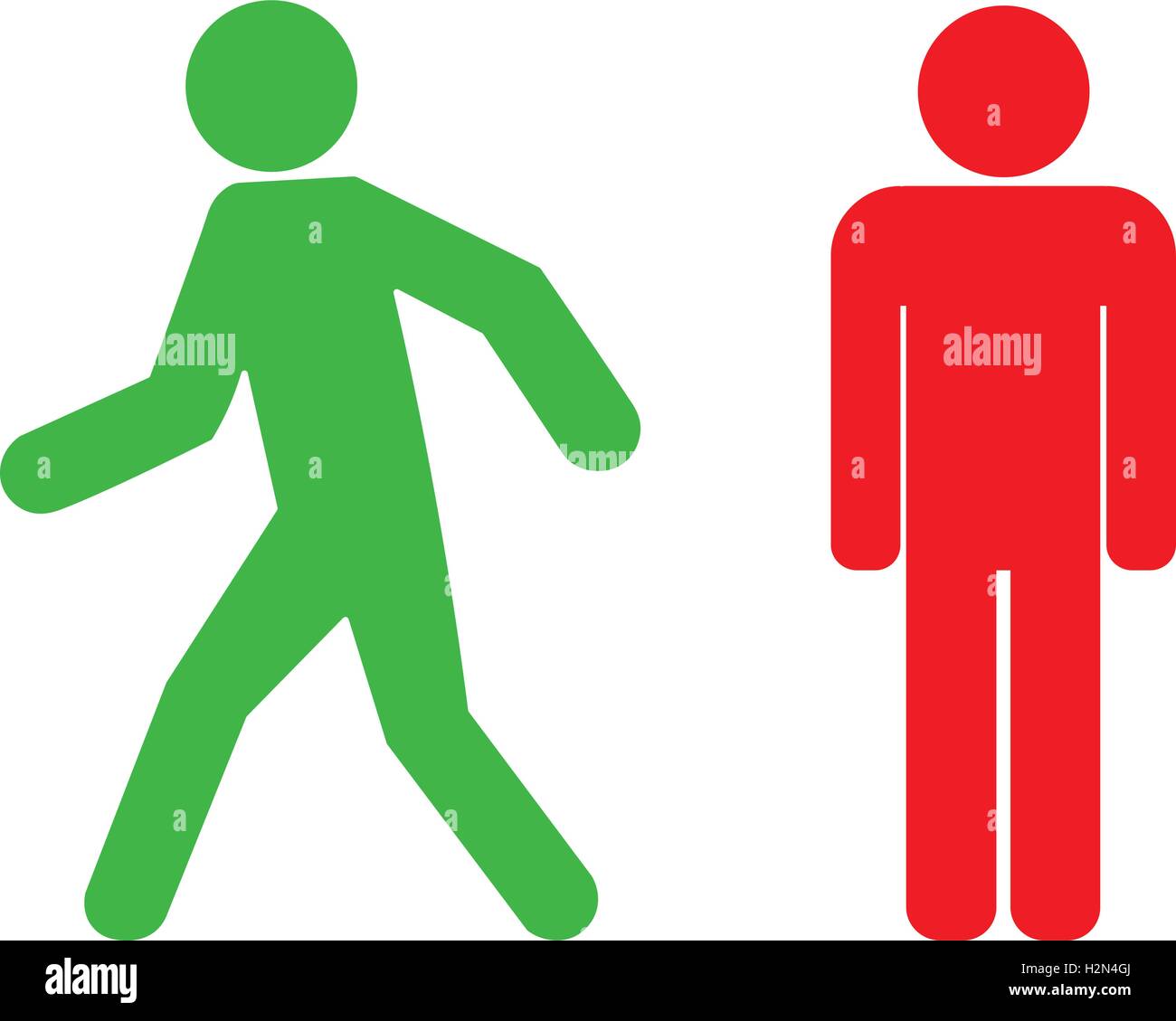 Red walking route Stock Vector Images - Alamy