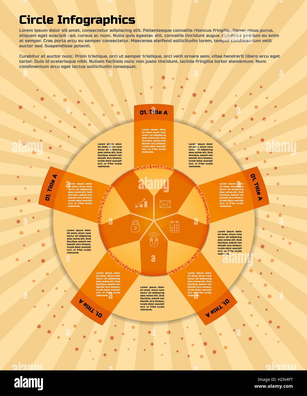 Infographic template five arrows Stock Vector Images - Alamy
